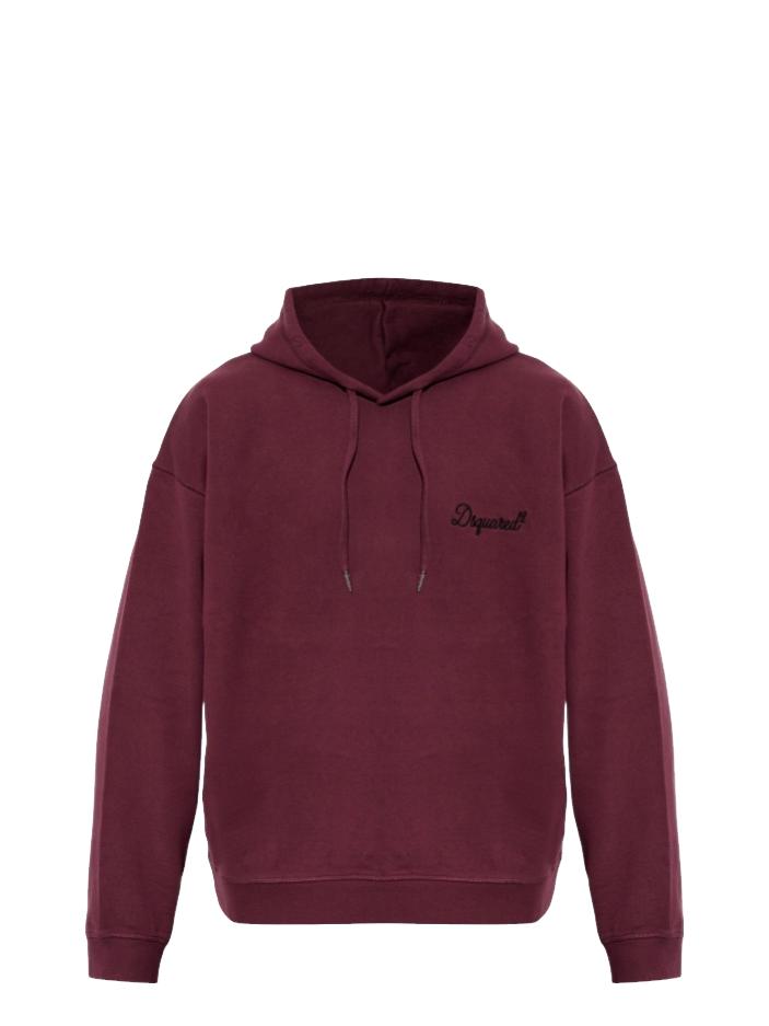 DSQUARED2 Dsquared2 Burgundy Cotton Knit Logo Shorts